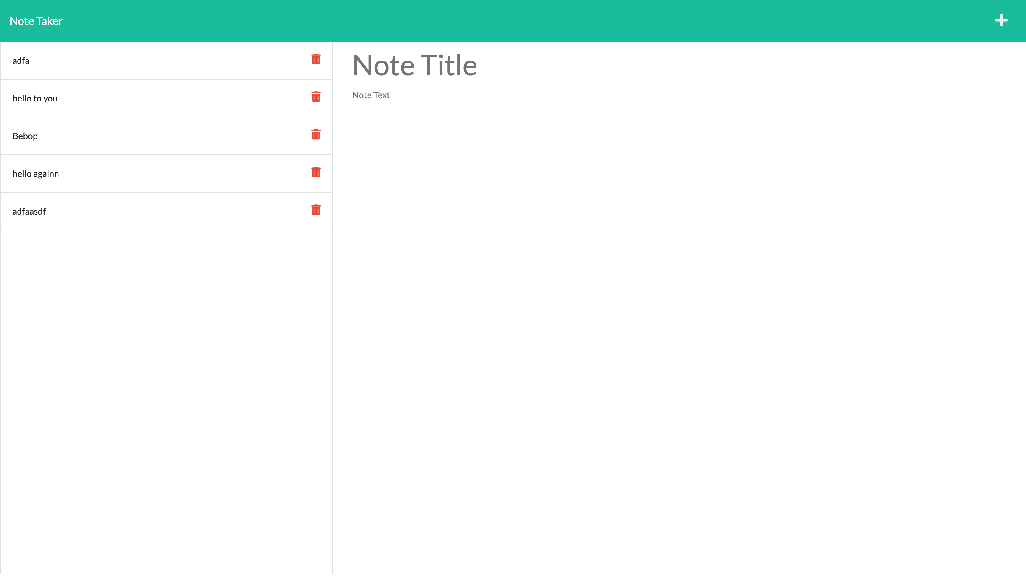 11 Express.js: Note Taker | Express-Note-Taking-Champs